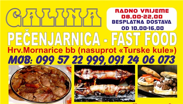 Galina ponuda - Fast food - pečenjarnica GALINA | mojkvart.hr